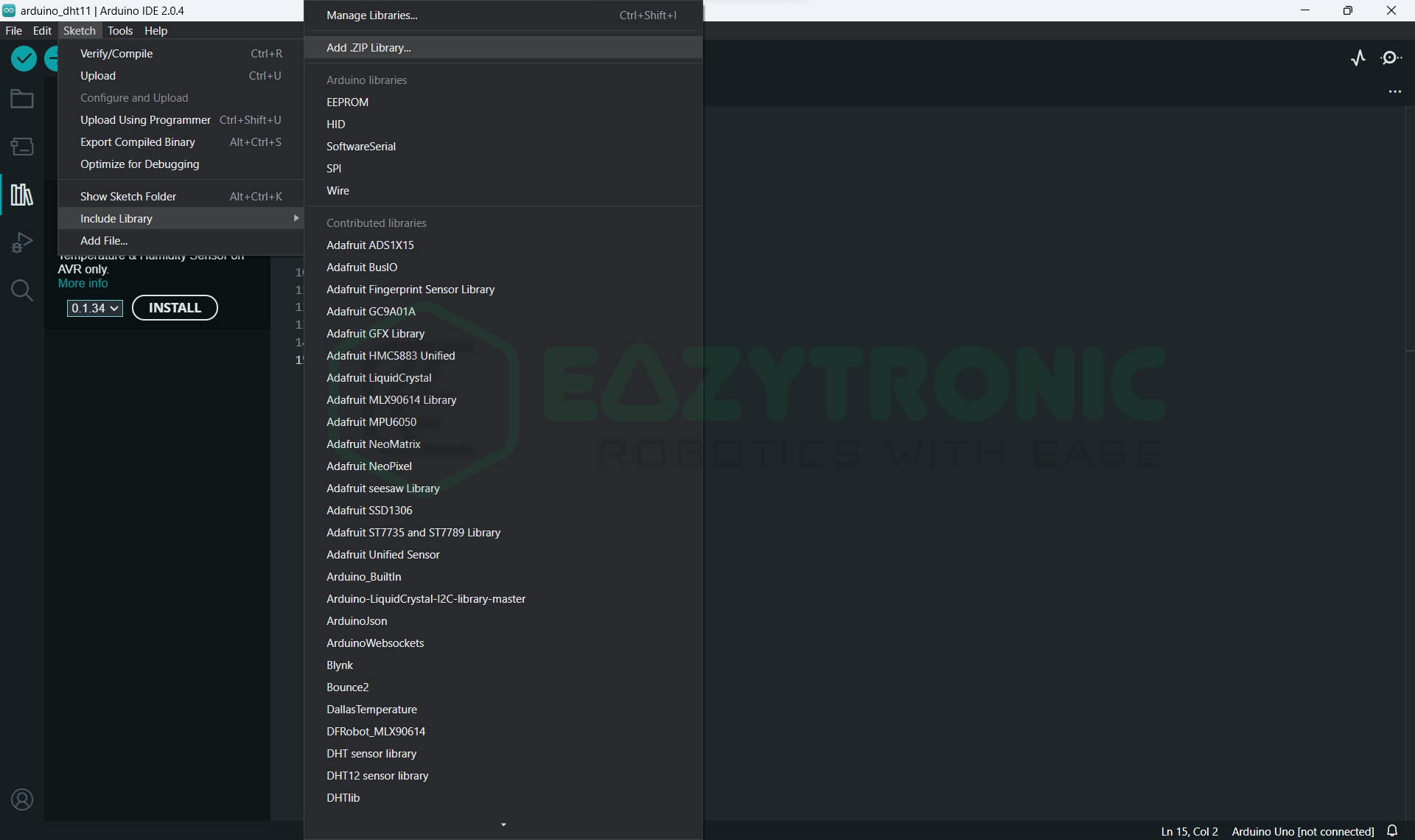 LCD with Arduino | I2C LCD - EazyTronic