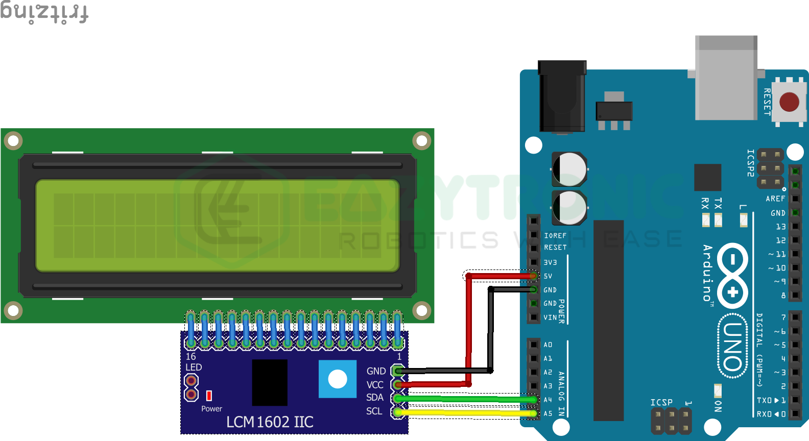 LCD with Arduino | I2C LCD - EazyTronic