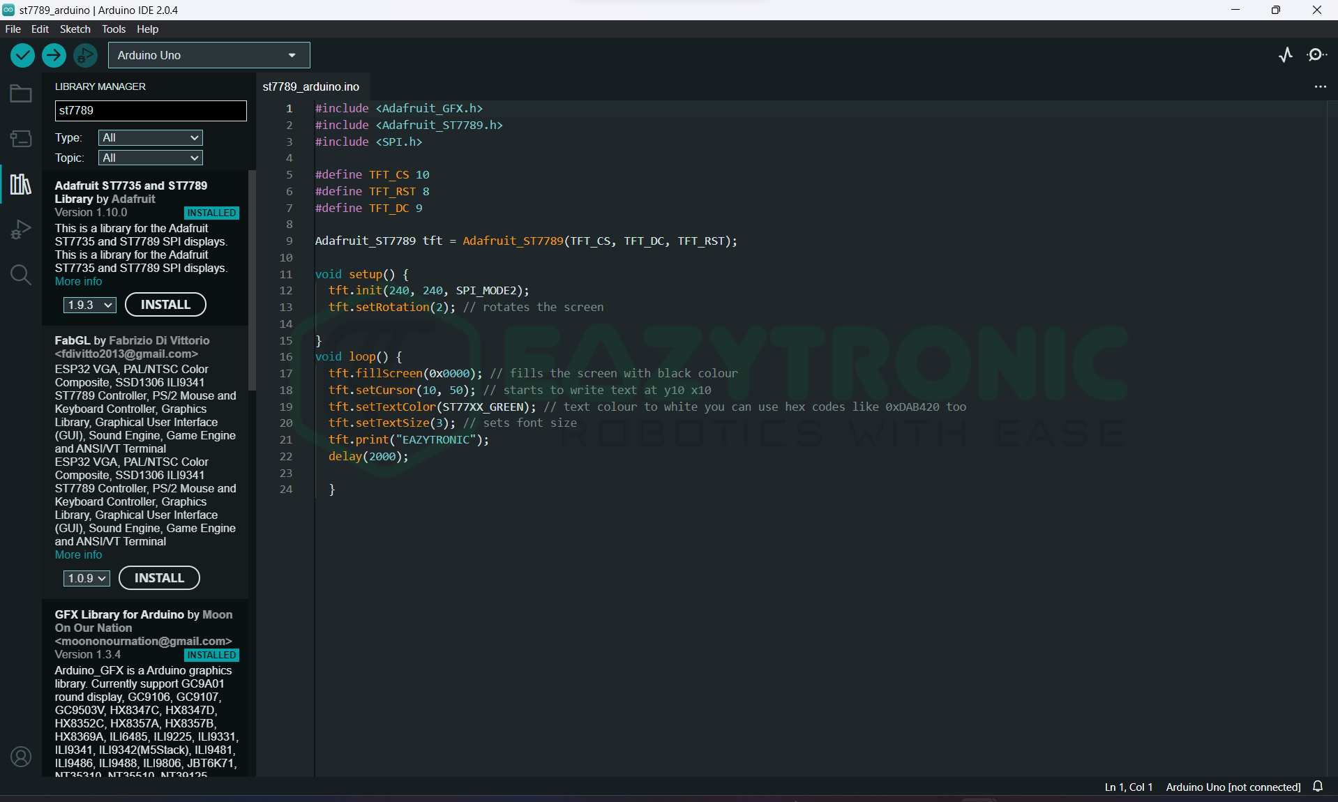 ST7789 with Arduino | 240x240 display