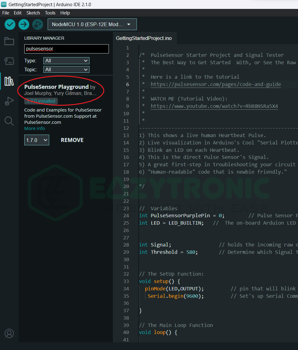 Pulse sensor with Arduino | Basic Heart Rate Demostration